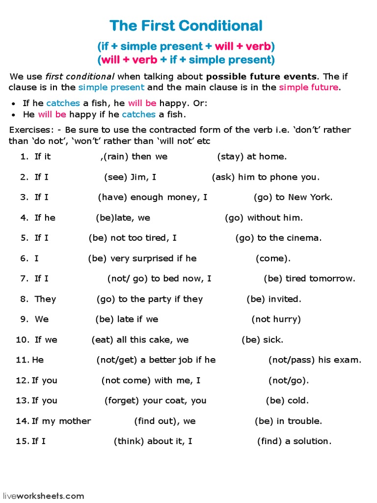 First Conditional Guide & Exercises | PDF