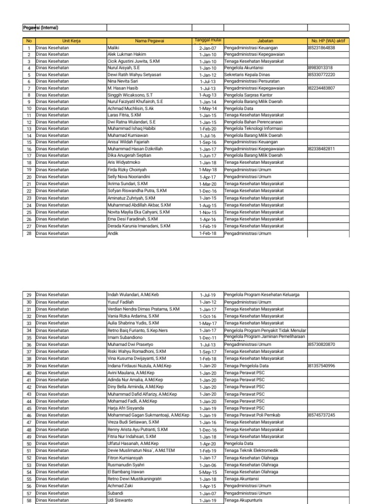 Format Data Populasi Internal Dan Eksternal e-SPI 2021-DINKES | PDF | Kesehatan Holistik