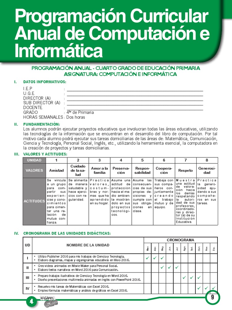 Computación Primaria + | PDF | Salón de clases | Informática