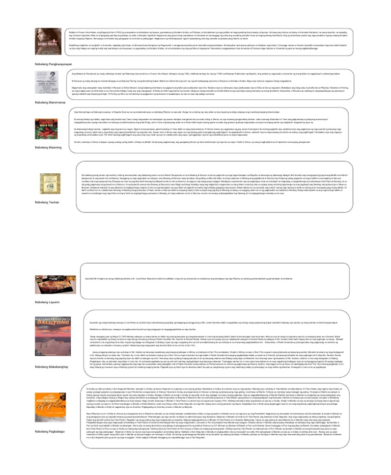 Uri NG Nobela at Mga Halimbawa Nito | PDF