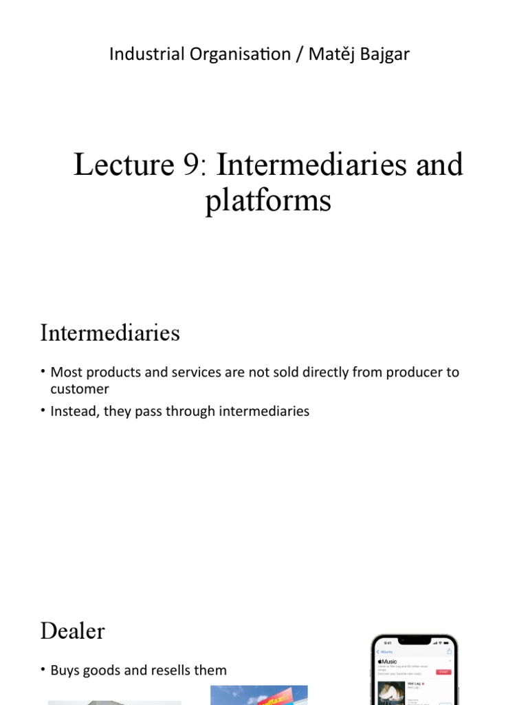 9 Intermediaries and Platforms | PDF | Sales | Prices