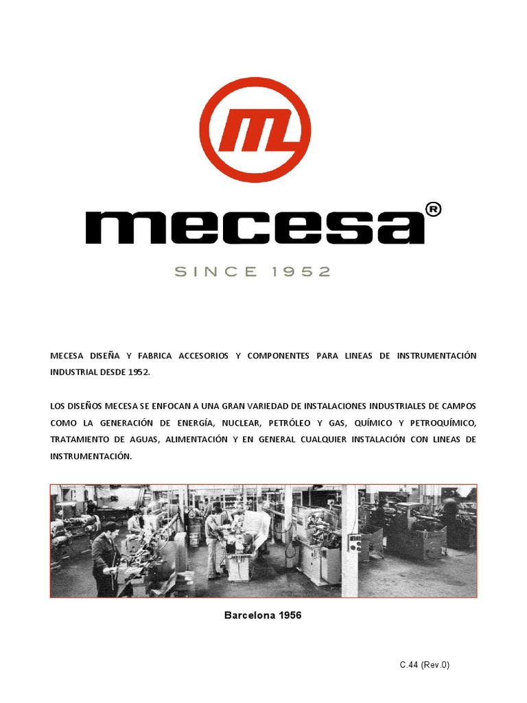 Accesorios Industriales MECESA desde 1952 | PDF | Ciencias fisicas