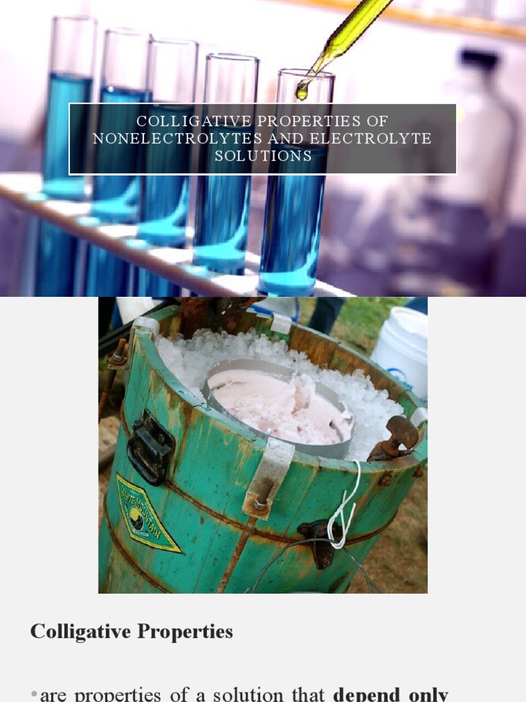 Colligative Properties | PDF | Chemistry | Physical Sciences