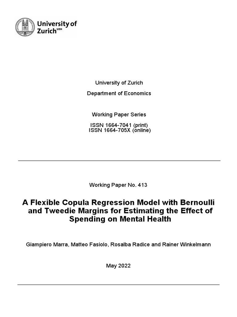 A Flexible Copula Regression Model With Bernoulli and Tweedie Margins For Estimating The Effect ...