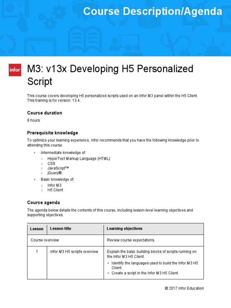 M3 - v13x Developing H5 Personalized Script1 | PDF | Scripting Language | Html