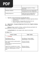 A Detailed Lesson Plan in Grade 2 (Physical Education) | PDF | Learning ...