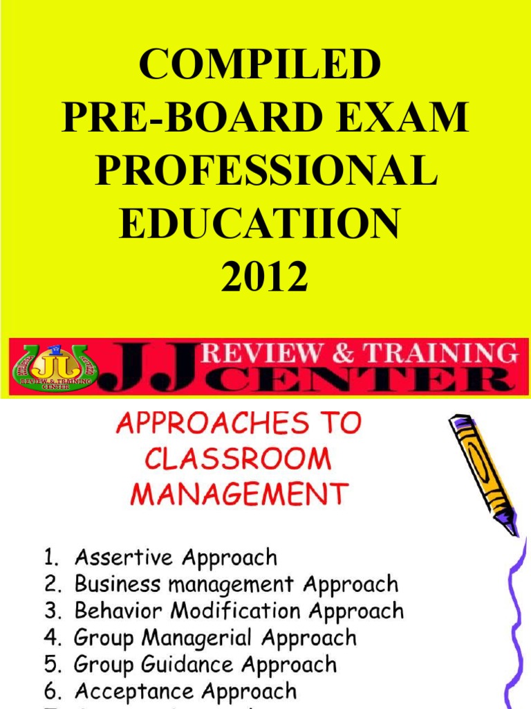 Com. Pre Board Exam in Prof Ed. 2012 | PDF | Learning | Teachers