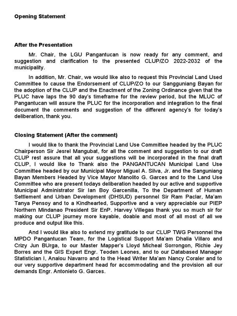 Opening Statement | PDF