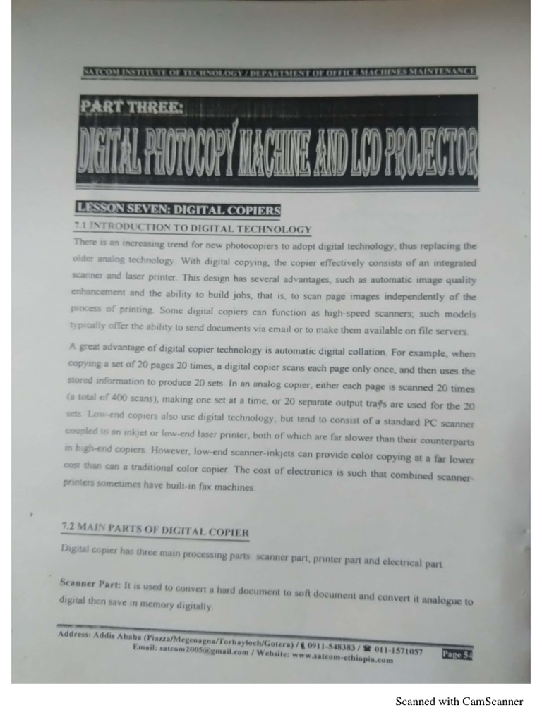 Digital Photocopy Machine | PDF