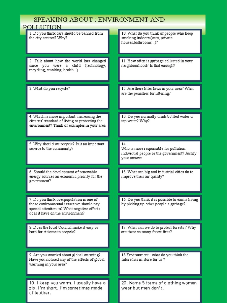 Environmental Discussion Guide | PDF