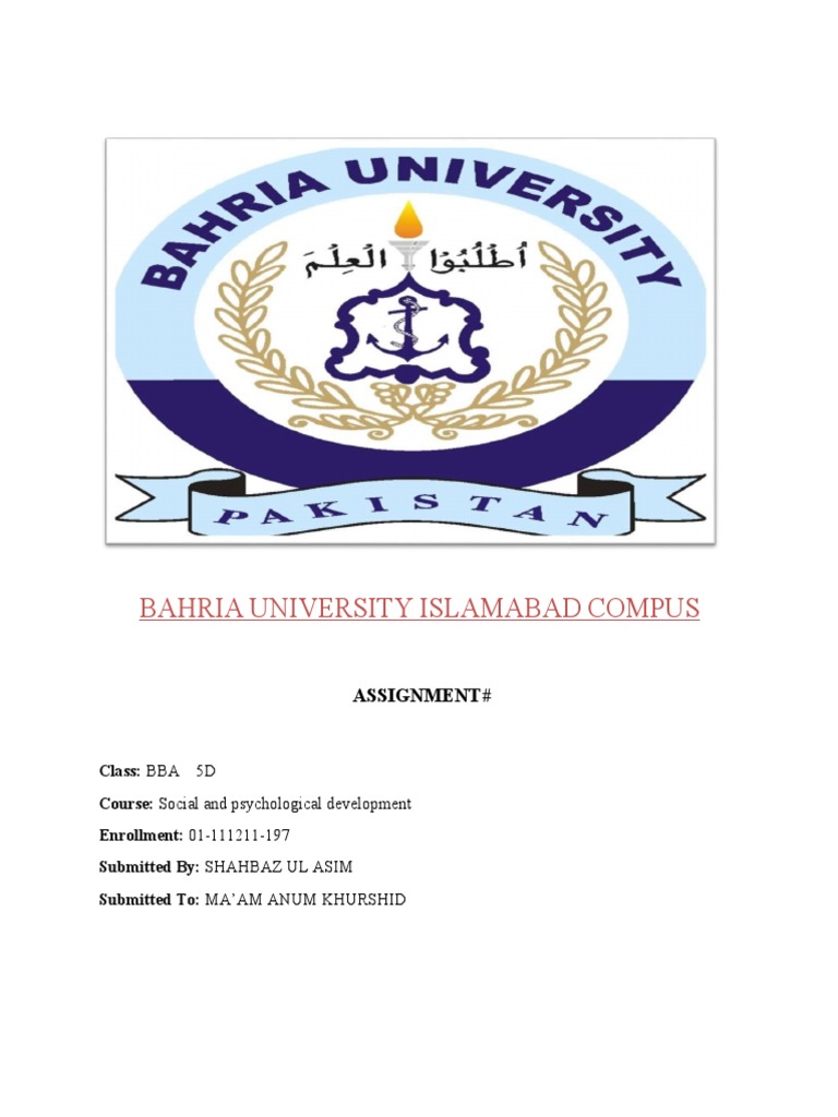 Social and Psy..Assignment1 | PDF | Self-Improvement