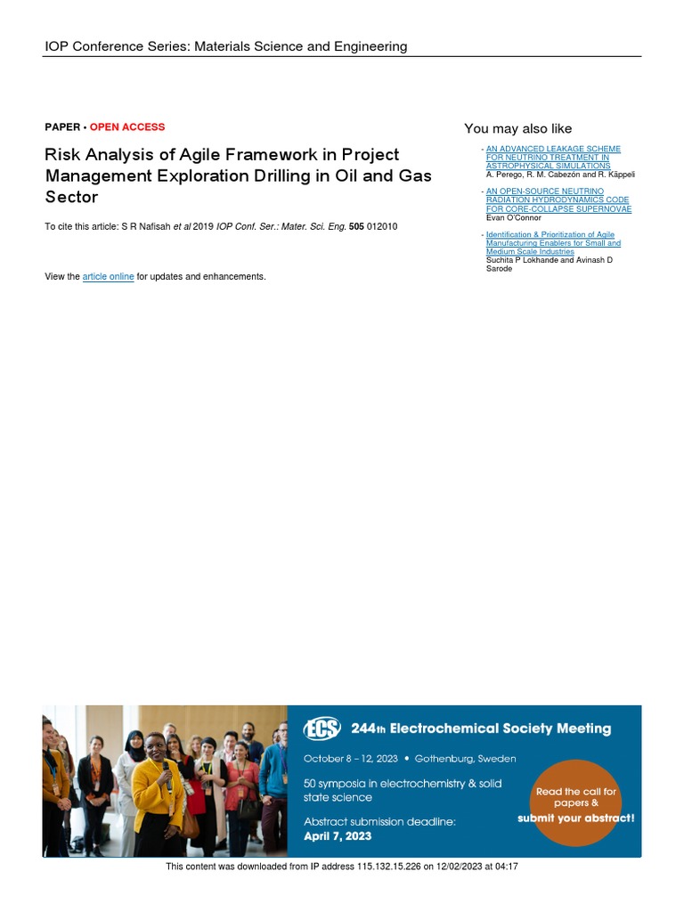Risk Analysis of Agile Framework in Project Management Exploration ...