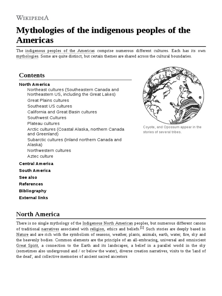 Mythologies of The Indigenous Peoples of The Americas | PDF | Social ...