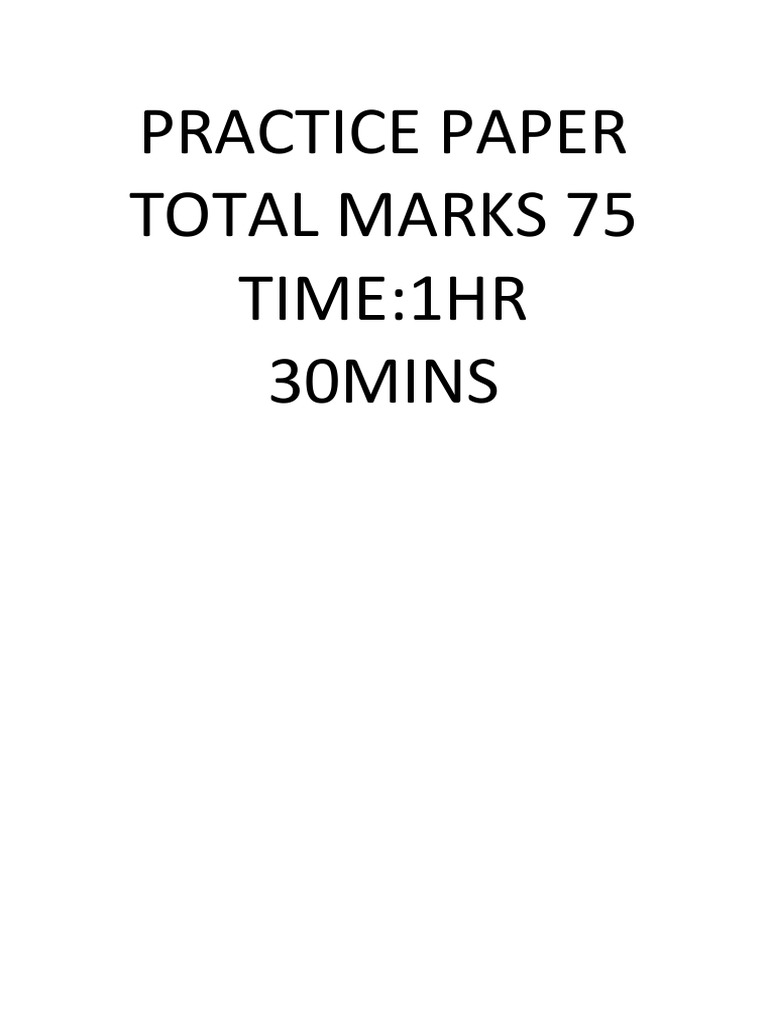 Practice Paper 1 | PDF
