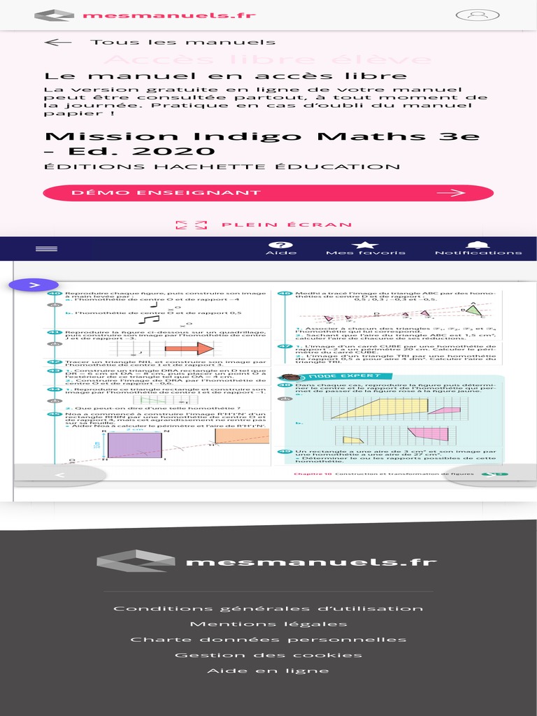 Manuel Maths 3ème Mission Indigo | PDF | Géométrie | Géométrie