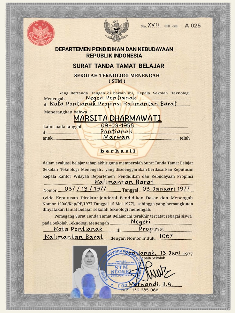 Ijazah STM (Marsita | PDF