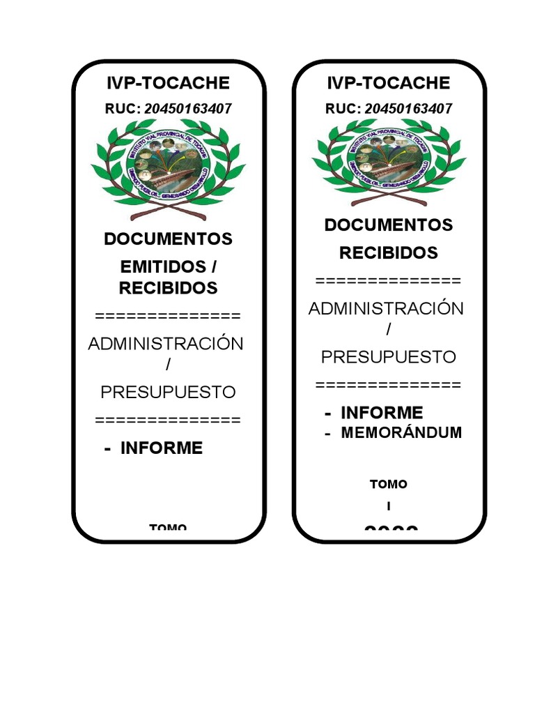 Rotulo de Archivador | PDF