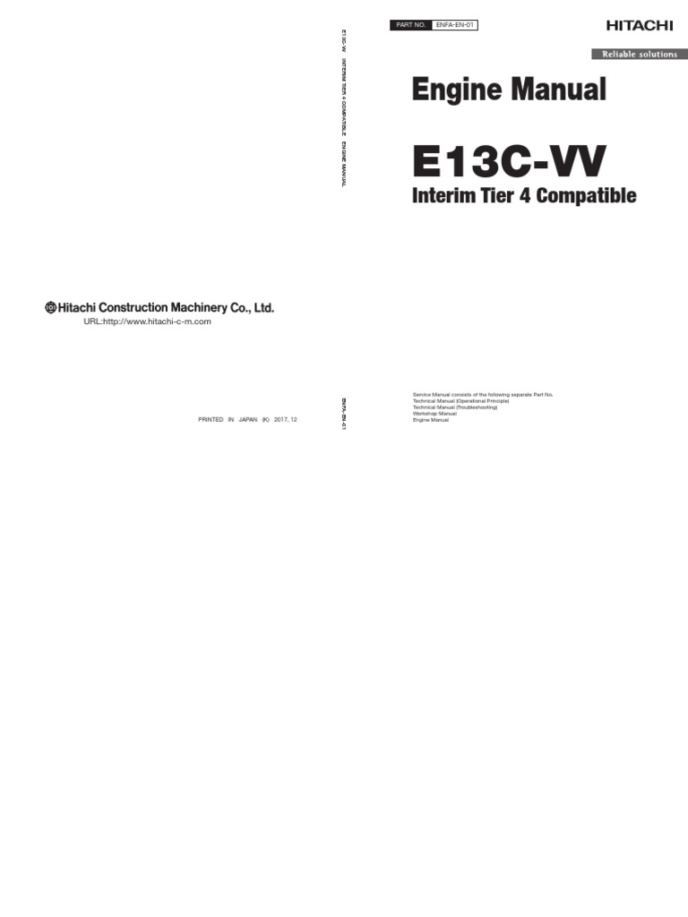 Manual Técnico Motor Hino E13C-VV | PDF | Screw | Pipe (Fluid Conveyance)