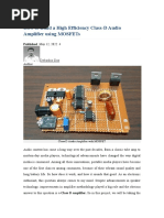 900W Class-D Next Generation Power Amplifier - Class D Amplifier Circuit | PDF | Inductor ...