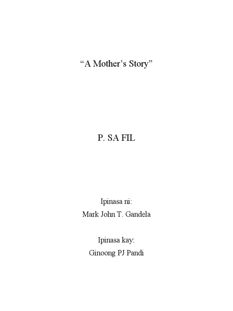 A Mothers Story Pdf