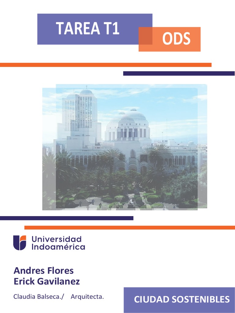 Tarea T1 ODS: Andres Flores Erick Gavilanez | PDF | Sustentabilidad | Desarrollo sostenible
