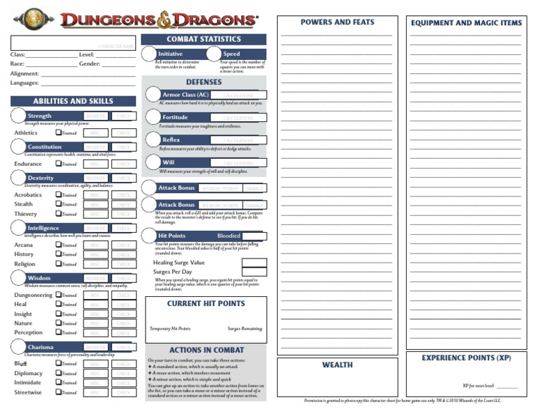 Form Fillable 4e Essentials - Printable Forms Free Online