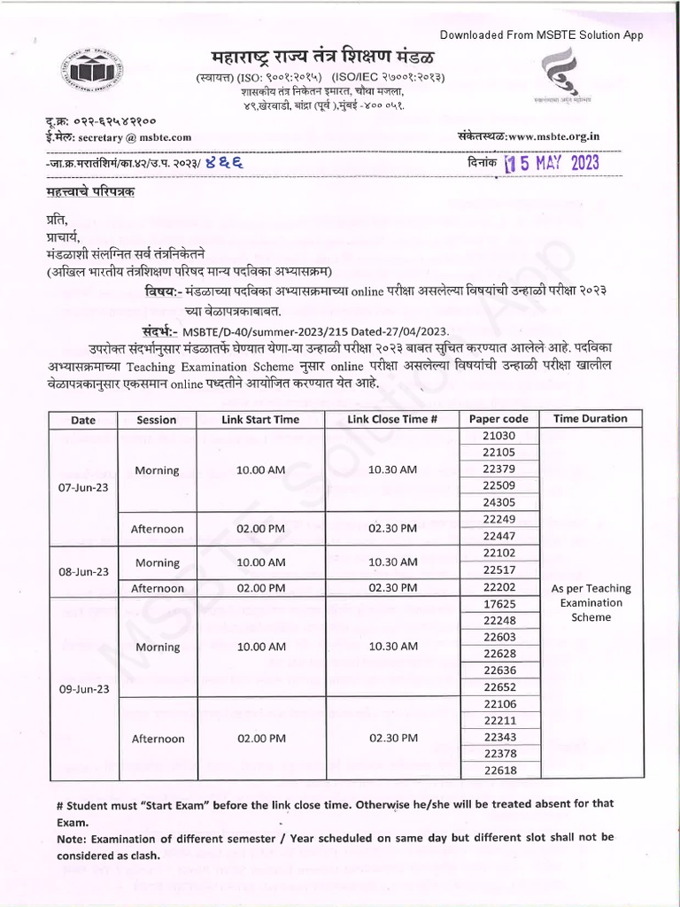 Downloaded From MSBTE Solution App | PDF