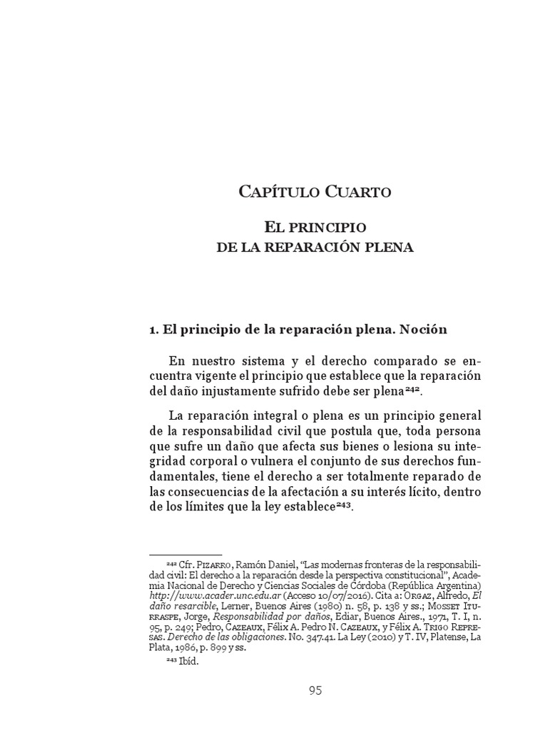 Capitulo 4 - La Reparacion Plena. | PDF | Daños y perjuicios | Justicia