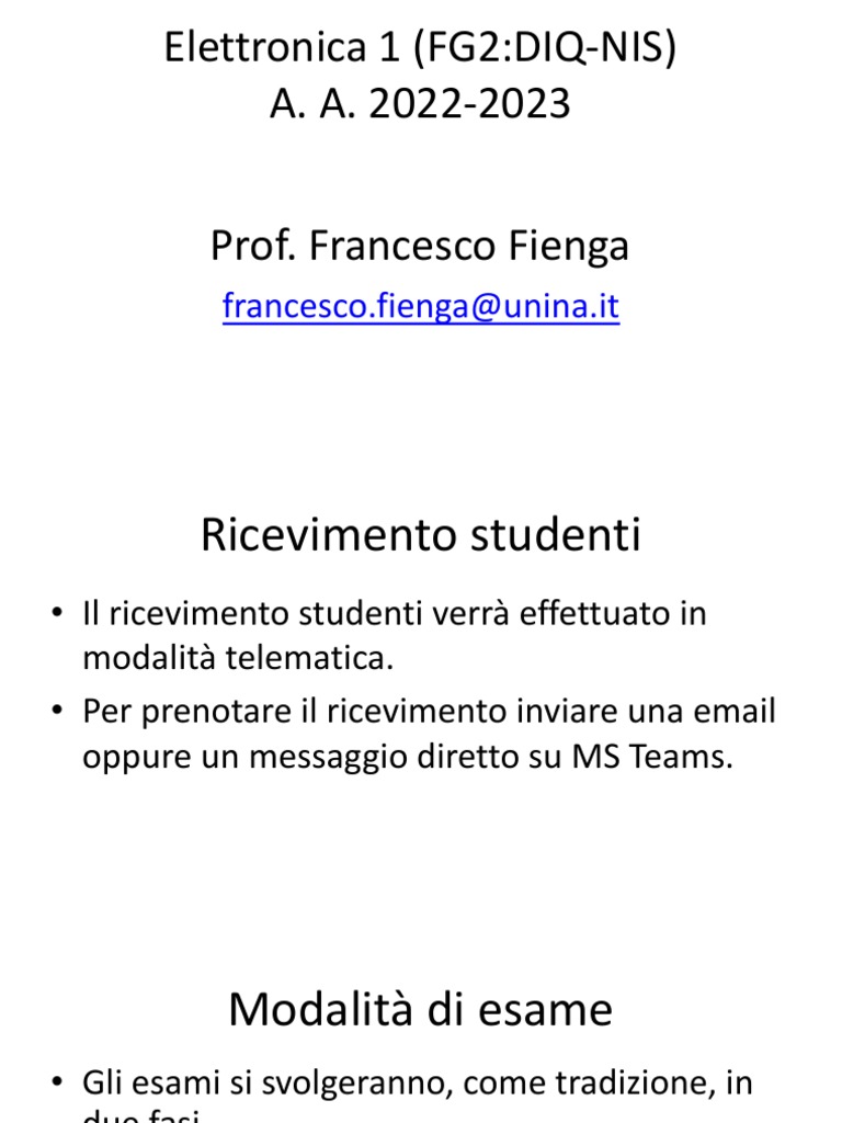Lezione 1 | PDF