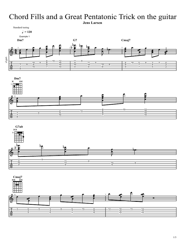 Chord Fills and A Great Pentatonic Trick On The Guitar | Download Free ...