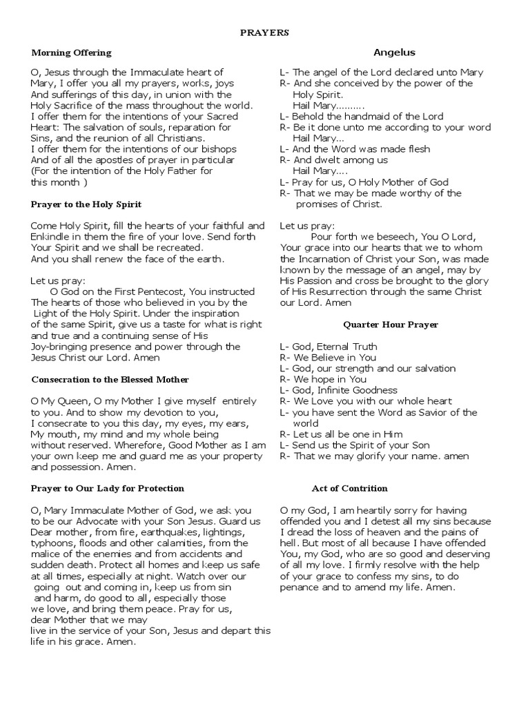 Basic Prayers | PDF | Jesus | Mary, Mother Of Jesus