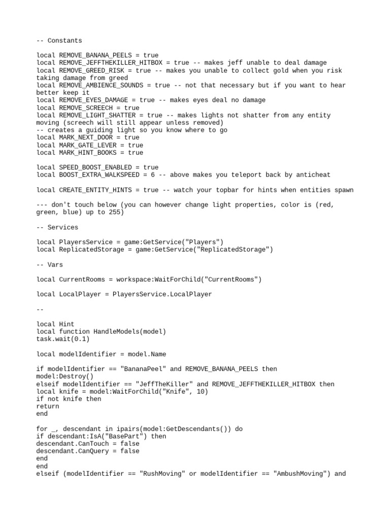 Doors - Super Easy Mode Script | PDF | Computing | Computer Engineering