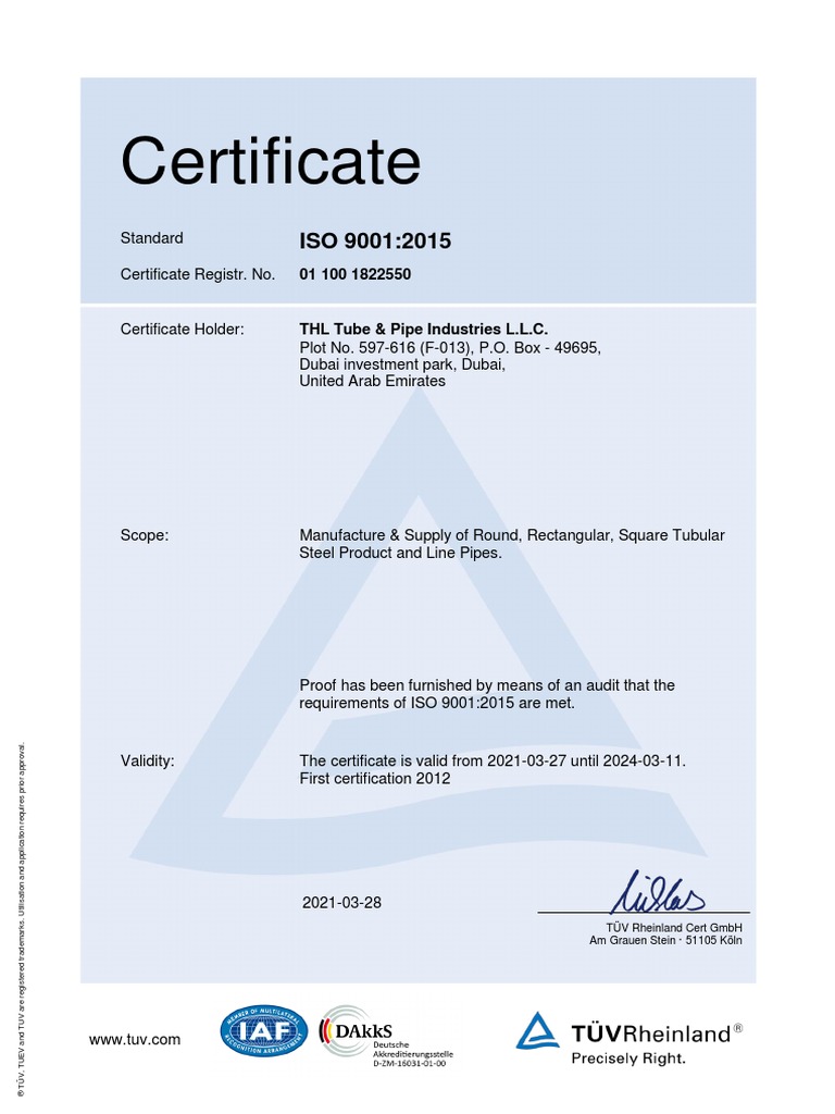 Utp Iso 9001 2015 | PDF