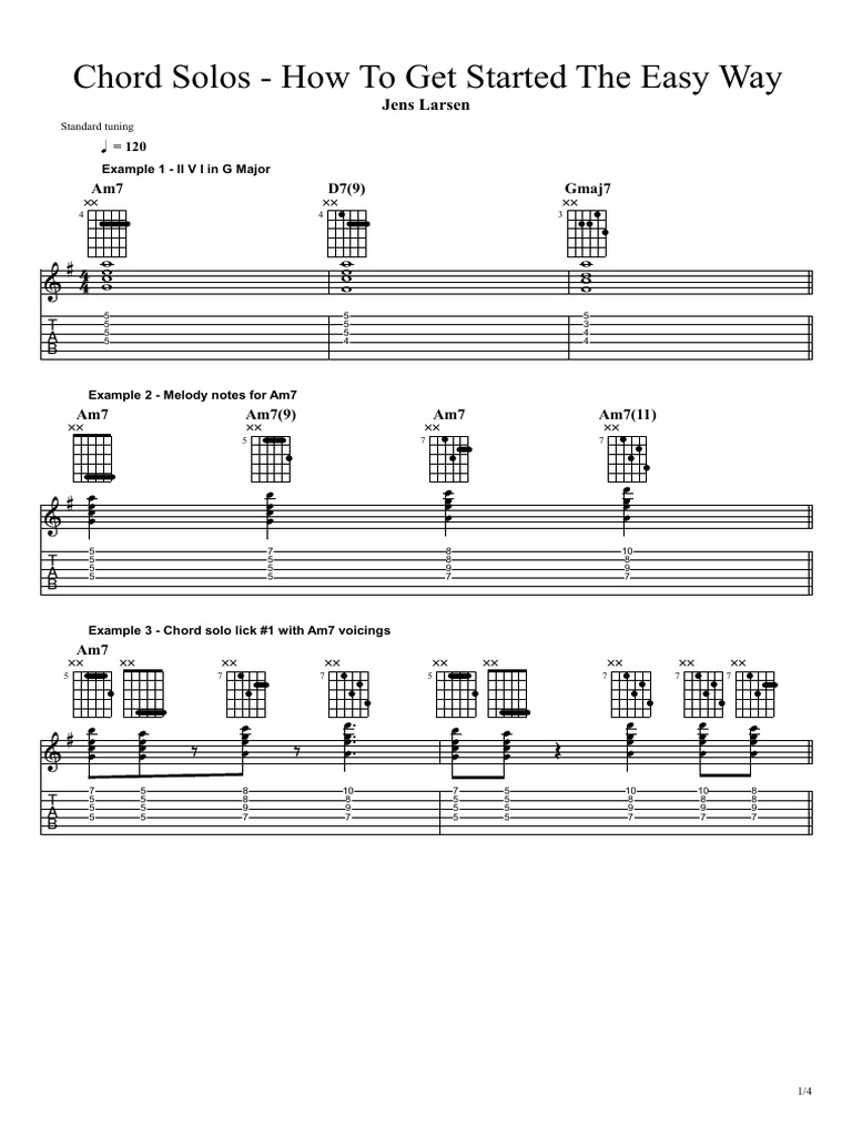 Chord Solos How To Get Started The Easy Way | PDF | Pitch (Music ...