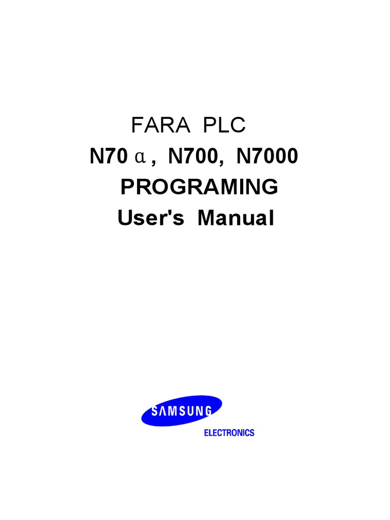 N700-Programing 1 Manual | PDF | Programmable Logic Controller | Relay