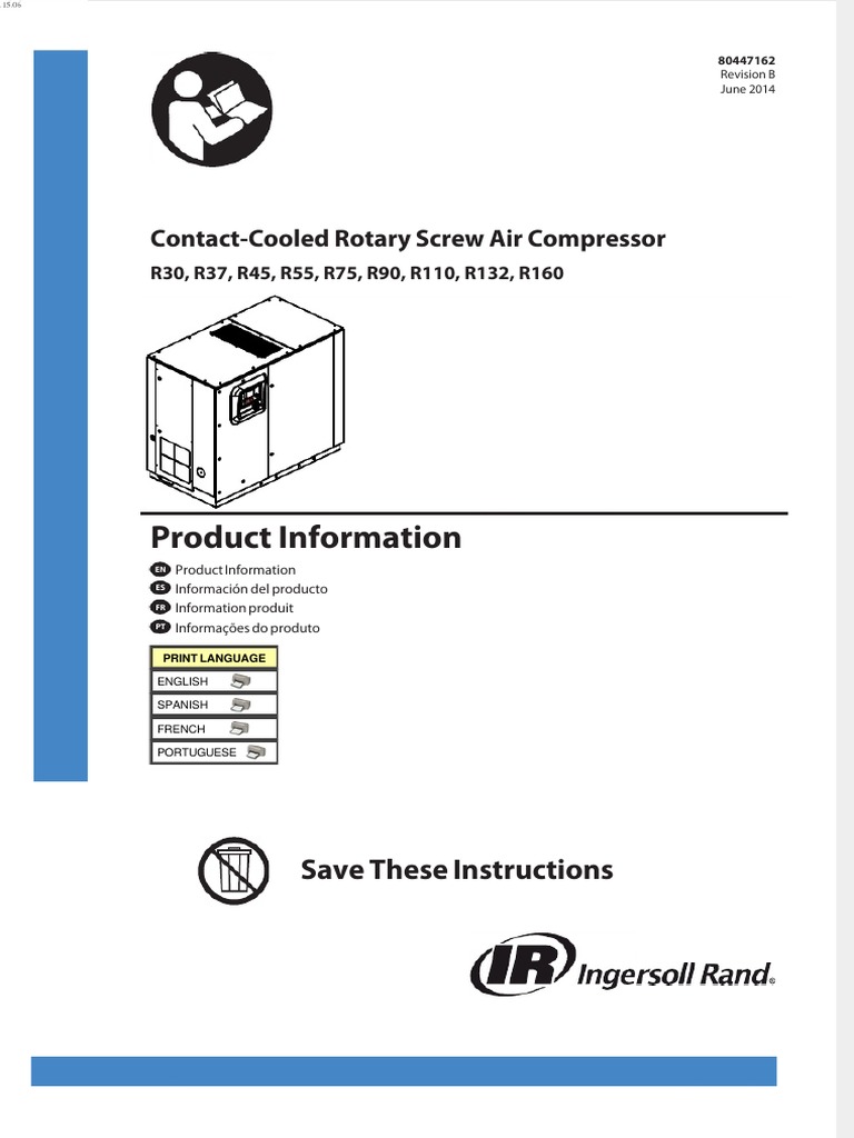 Dokumen - Tips - Ingersoll Rand R110i Operation Manual | PDF | Capacitor | Electrical Wiring