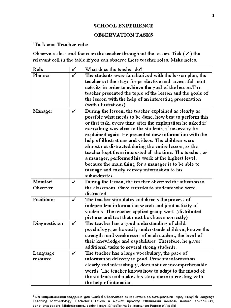 Guided Observation | PDF | Teachers | Learning