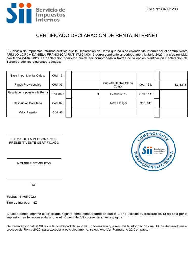 Certificado Solemne | PDF
