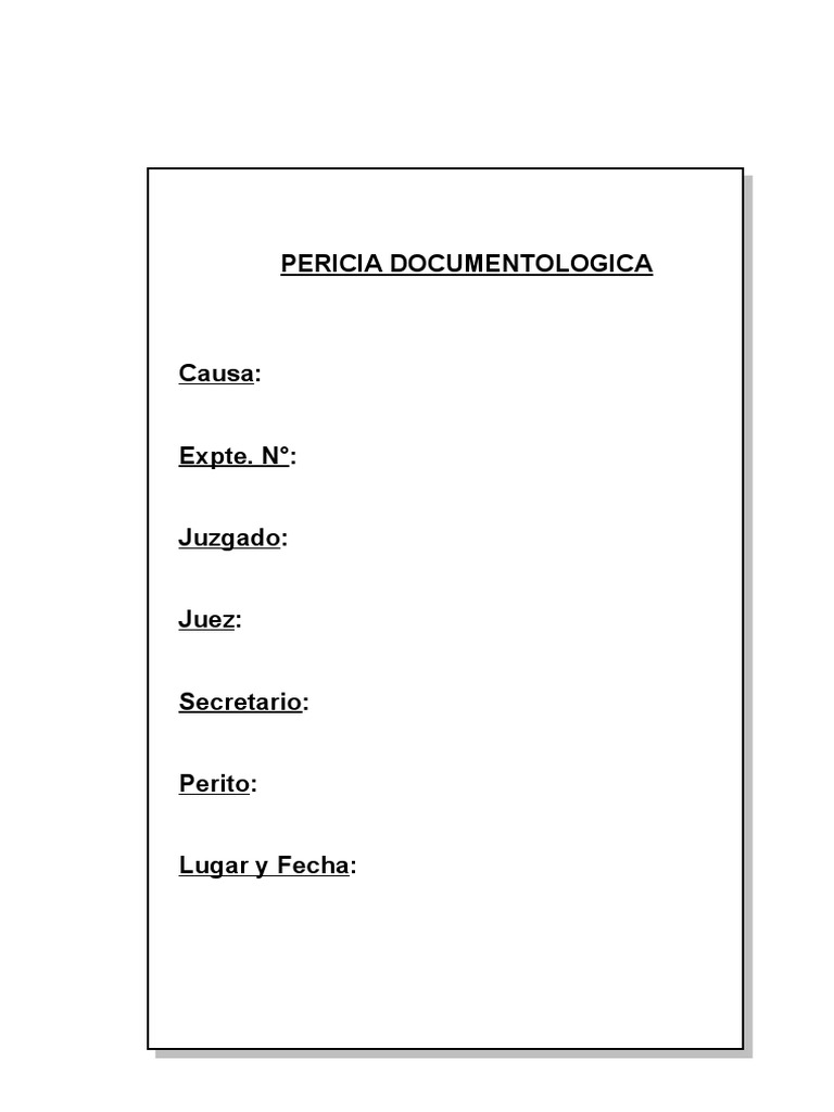 MODELO PERICIA DOCUMENTOLOGICA | PDF | Testigo experto