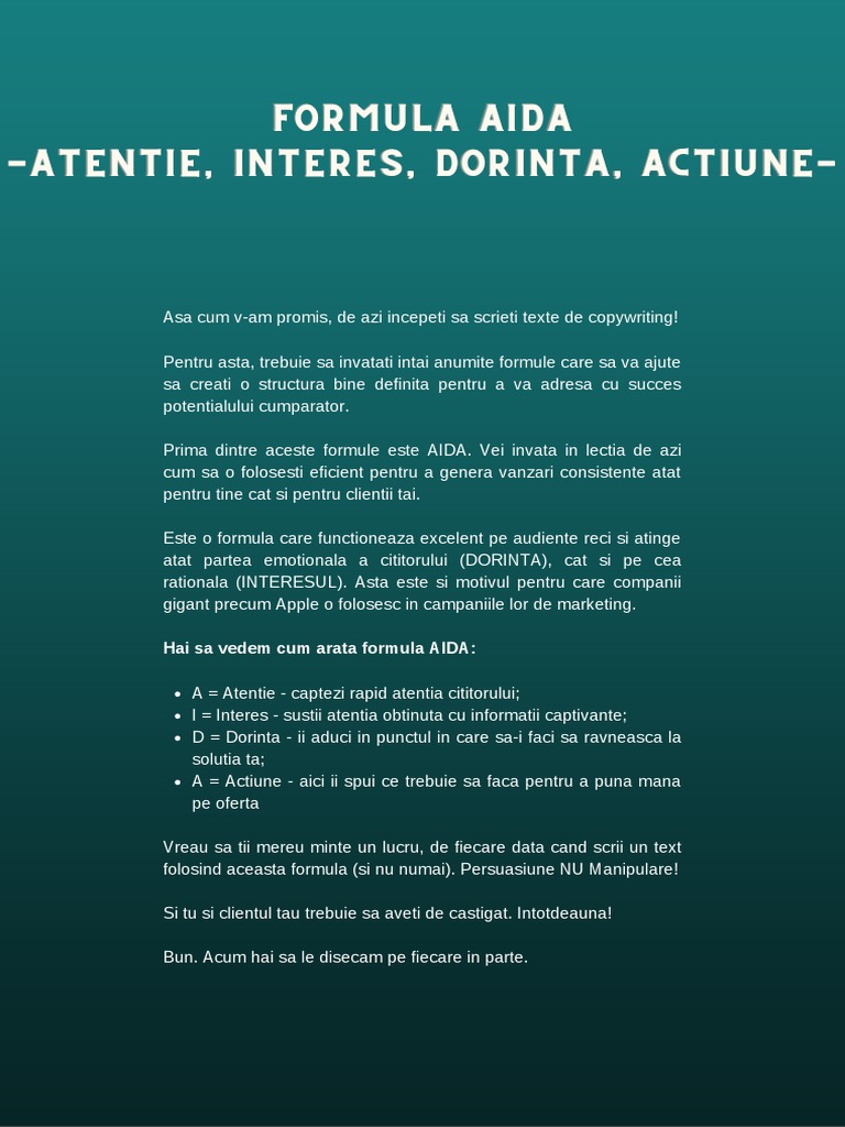 Lectia_3._Formula_AIDA_-atentie_interes_dorinta_actiune- | PDF