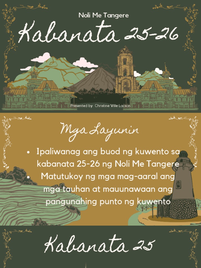 Noli Me Tangere Kabanata 25 at 26 | PDF