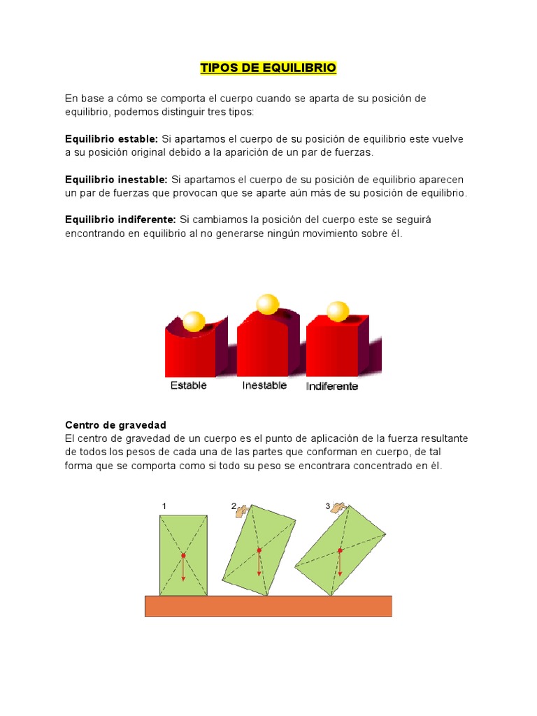 Tipos de Equilibrio en Física | PDF