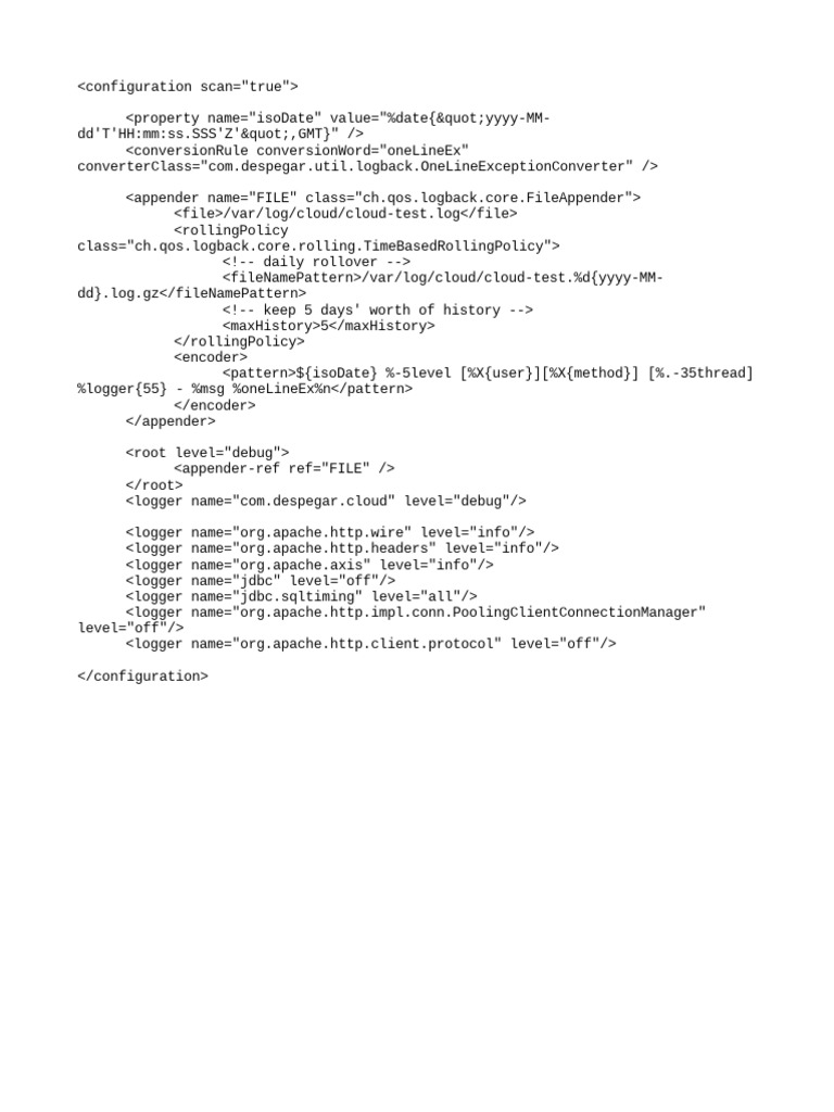 Logback-Test XML | PDF