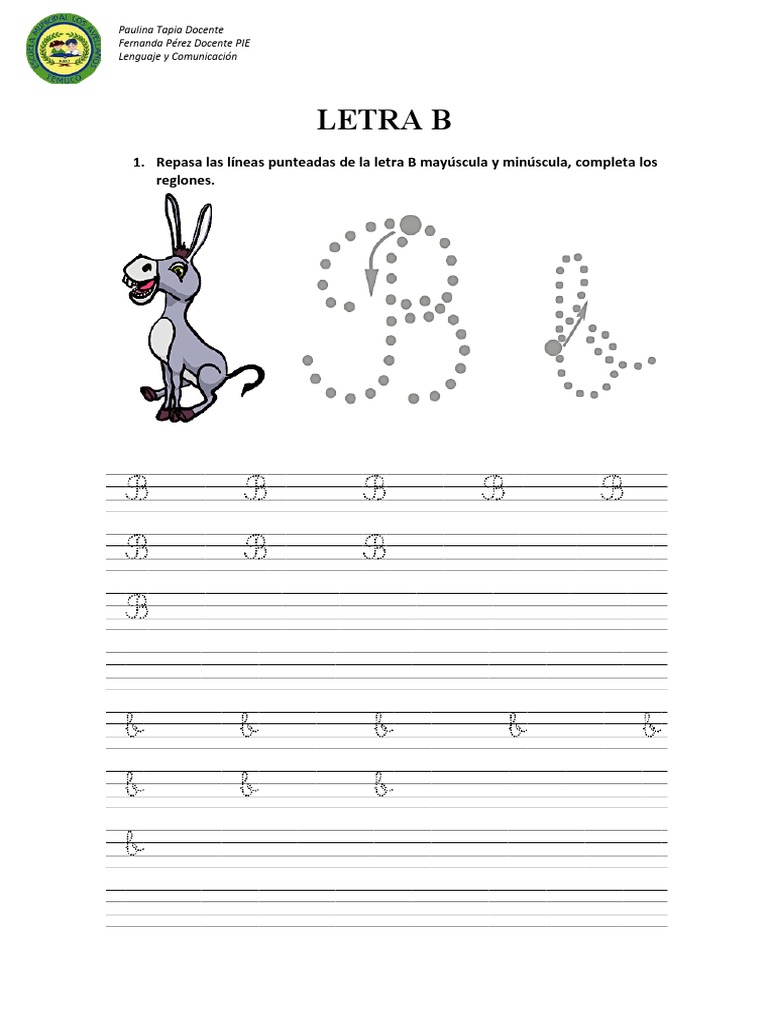 Guía Letra B | PDF