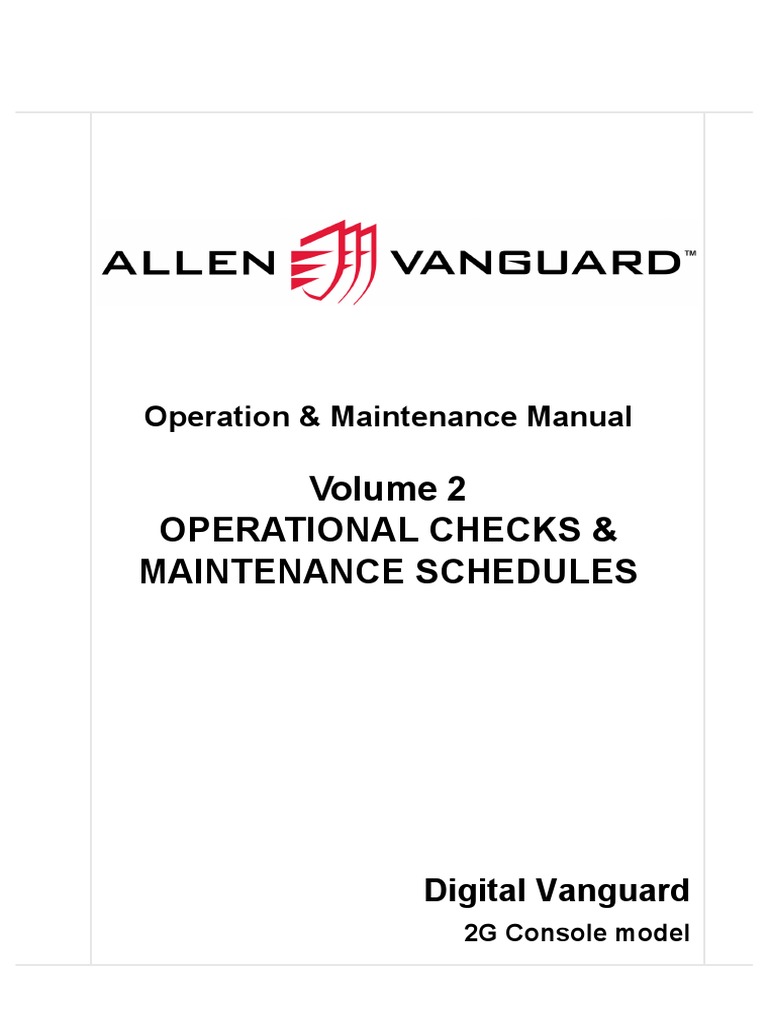 Allen Vanguard-Manual de Manto. y Operacion-Vol 2 | PDF | Trademark ... Allen Vanguard-Manual de Manto. y Operacion-Vol 2 | PDF | Trademark ...