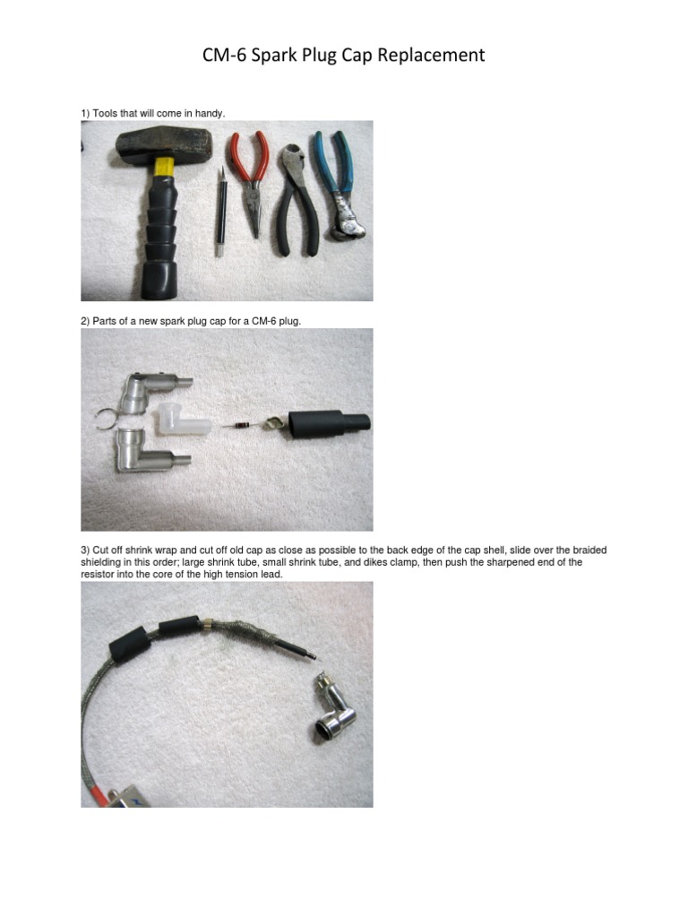 CM-6 Spark Plug Cap Guide | PDF