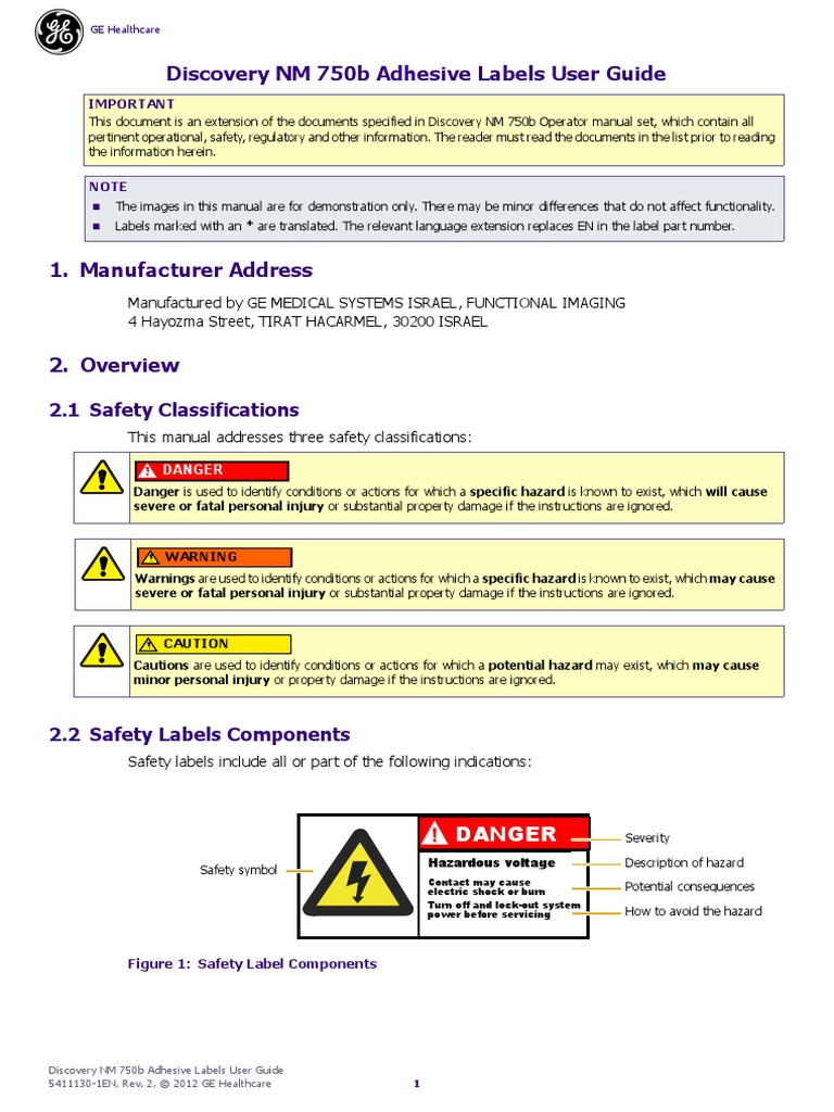 5411130-1EN r2 D750b Labels | PDF