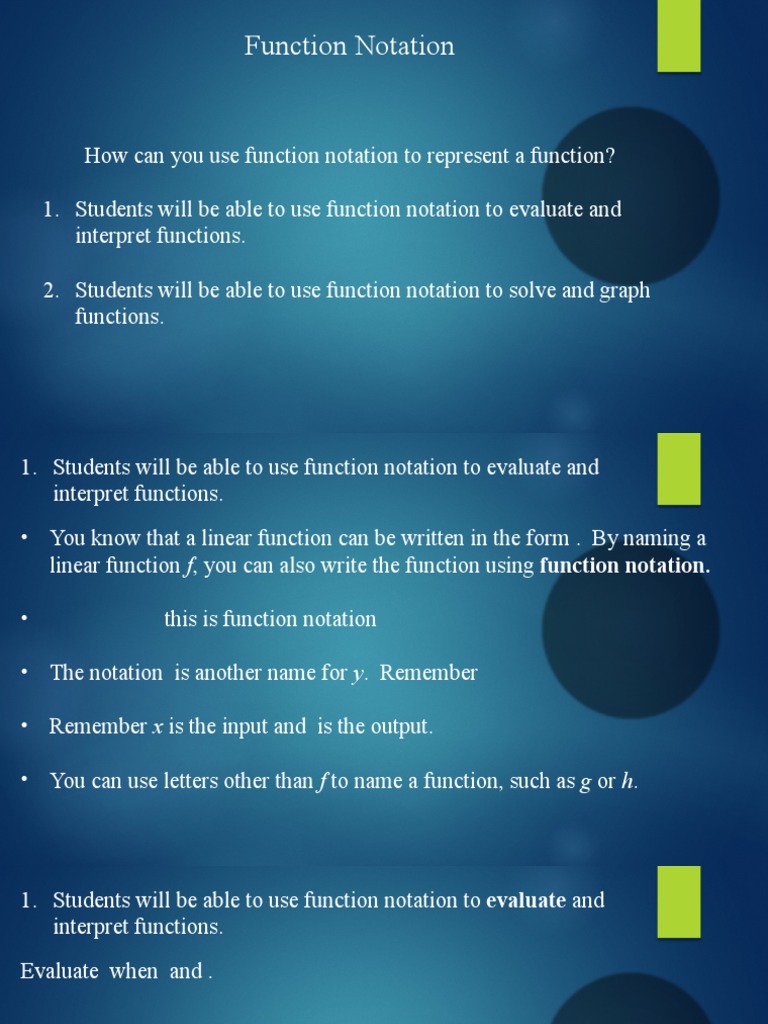3.3 Function Notation | PDF | Function (Mathematics) | Functions And Mappings