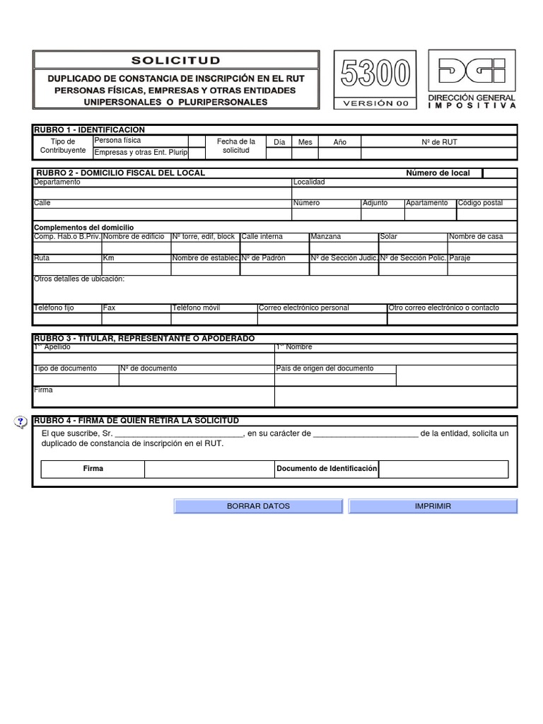 Form - 5300 PDF V2 Duplicado Constancia | PDF