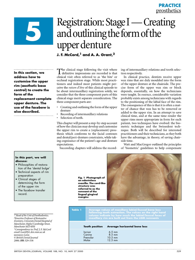 5 Registration Stage I Creating and Outlining The Form of The Upper ...